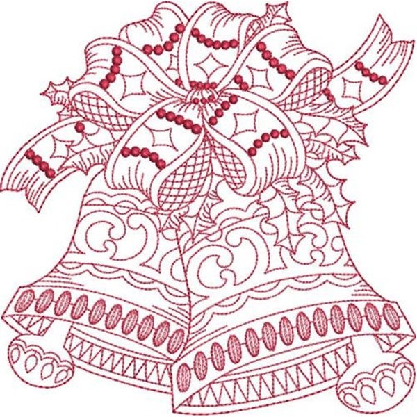 Christmas Redwork - Etsy