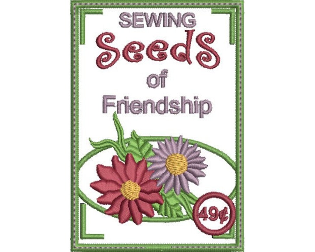 ITH Sewing Seeds Packets Machine Embroidery Project Design, Sewing ...