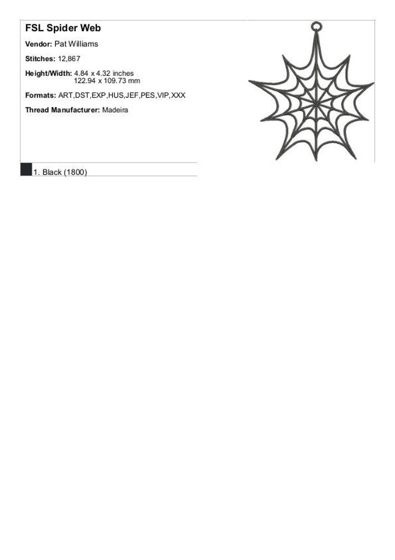 FSL Spider Web Machine Embroidery Design Freestanding Lace - Etsy