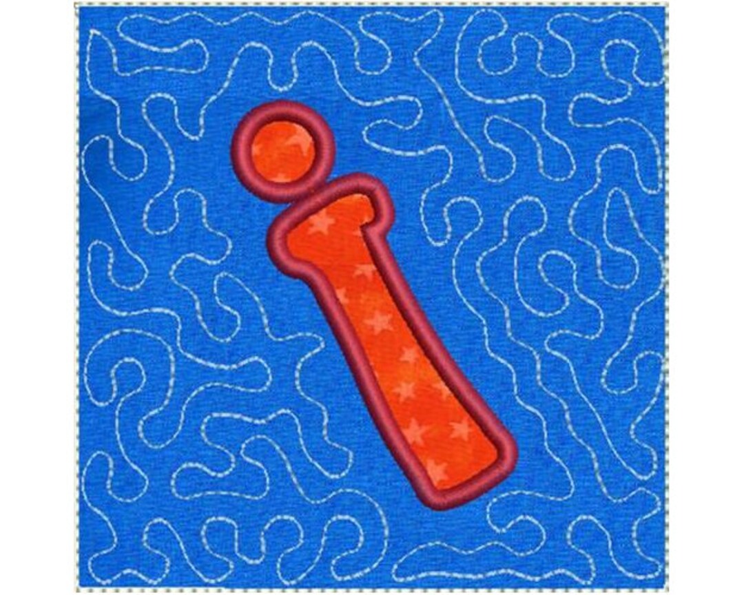 ITH Alphabet Quilt Block I - Machine Embroidery Design, in the Hoop ...