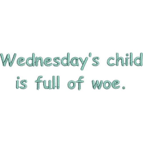 Wednesdays Child is Full of Woe - Etsy