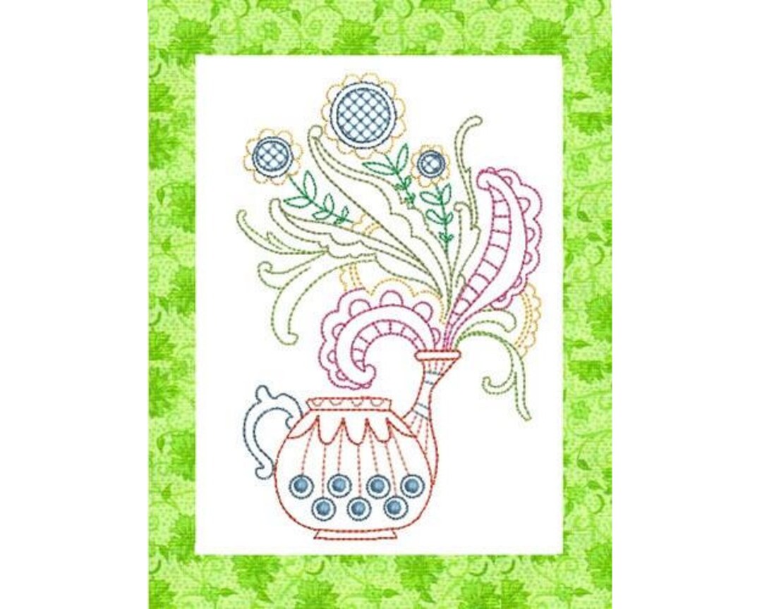 ITH Spring Watering Can Mug Rugs - Machine Embroidery Design, in the ...