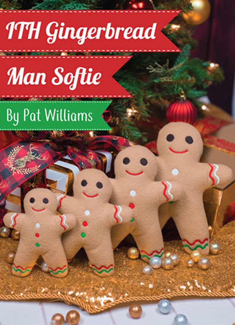 ITH Gingerbread Man Softie - Machine Embroidery Design - 4 Sizes, in ...