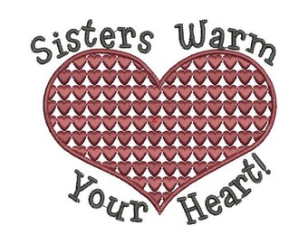 I Love My Sister Machine Embroidery Design - Etsy