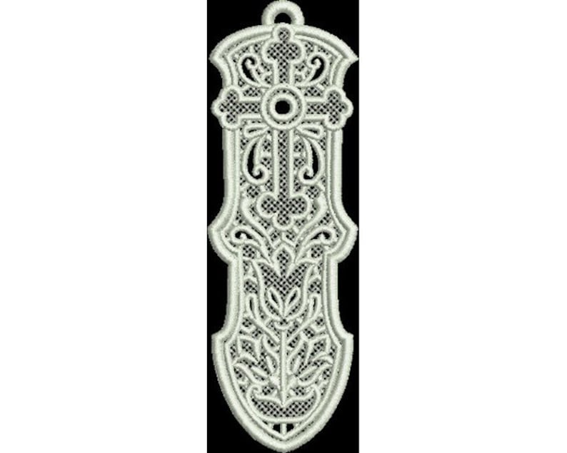 FSL Elegant Cross Bookmark Machine Embroidery Design - Etsy