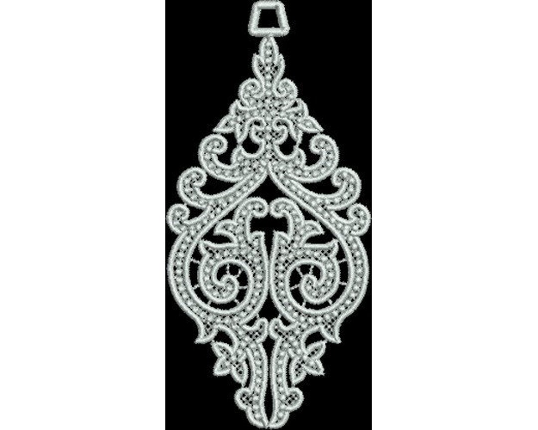 FSL Spire Ornament - Machine Embroidery Design, Freestanding Lace Angel ...