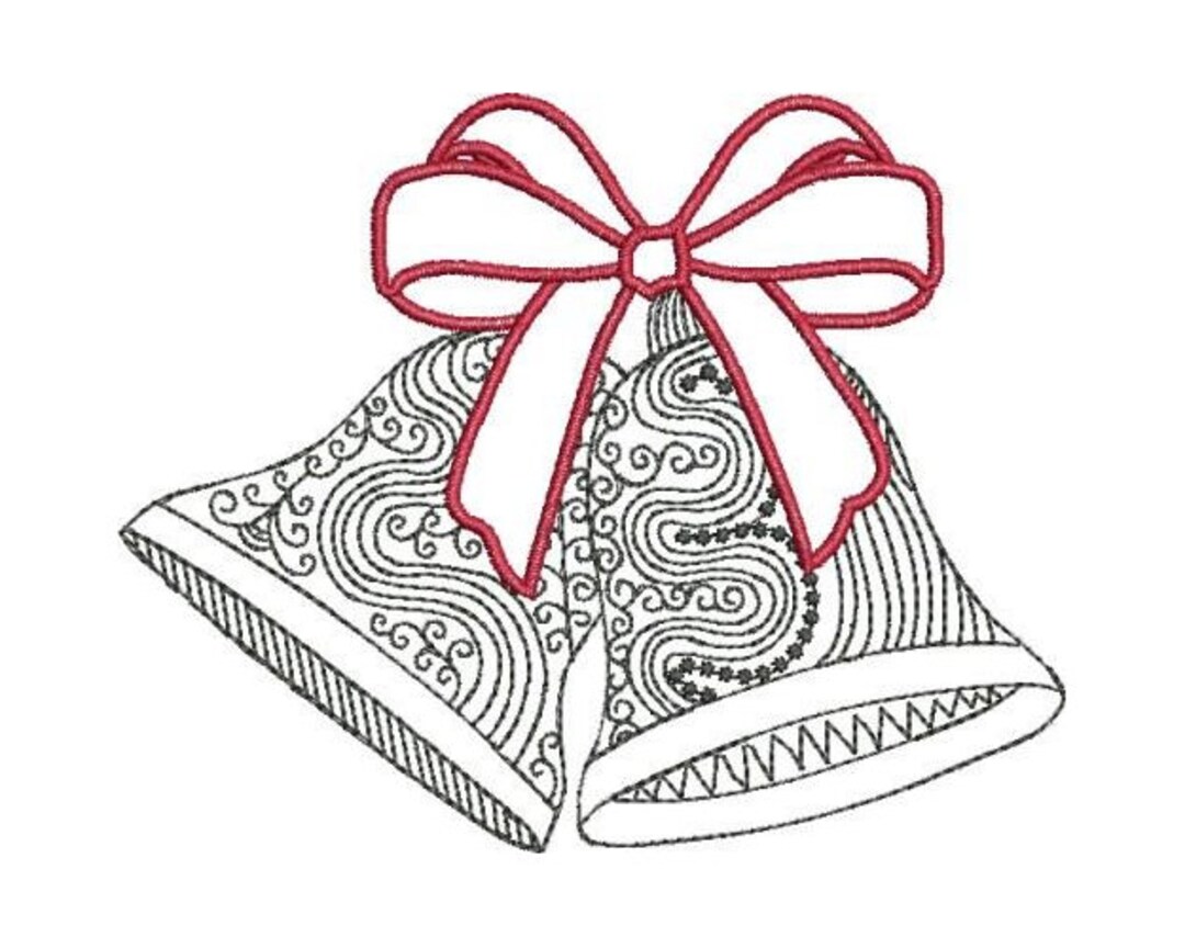 Tangle Bells - Machine Embroidery Design, Bells Are Ringing Christmas ...