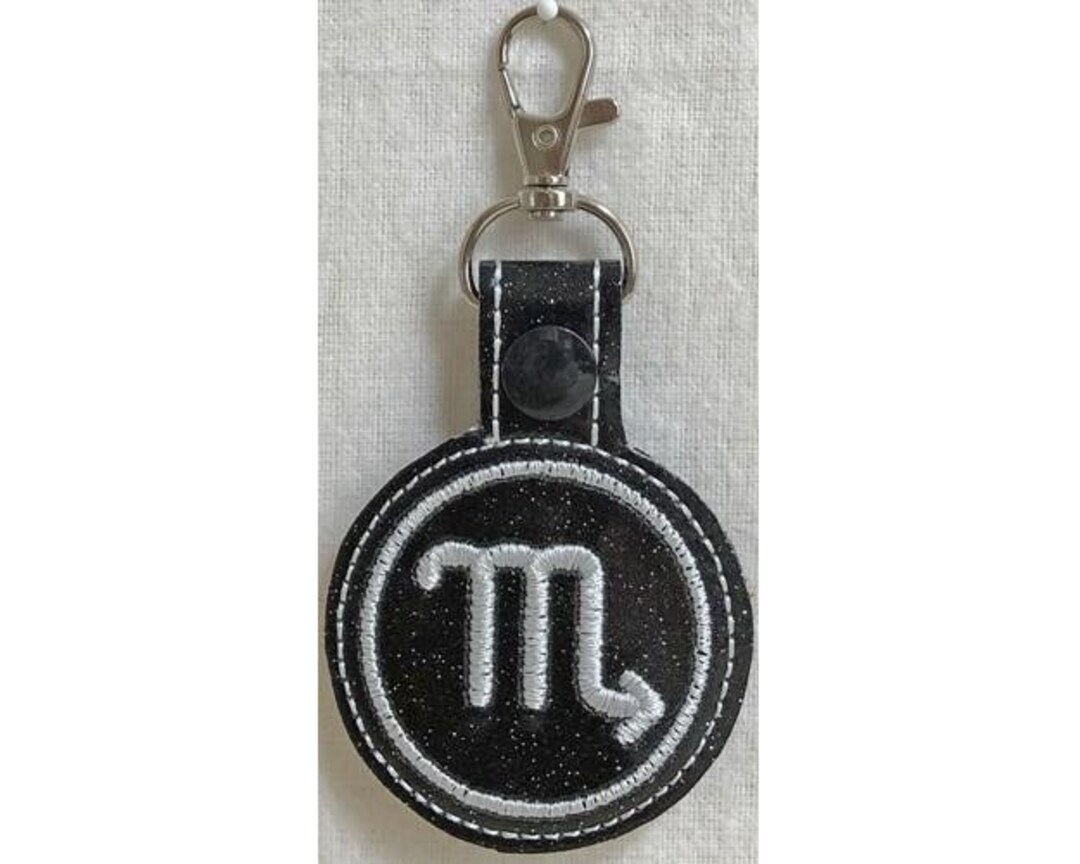 ITH Scorpio Key Fob - Machine Embroidery Design, in the Hoop Zodiac ...