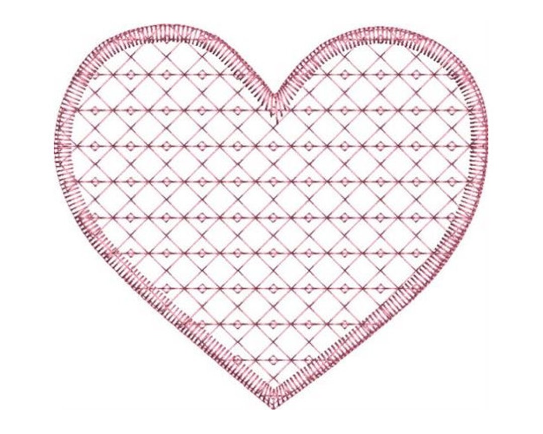Filled Heart Machine Embroidery Design, Heart Shape Embroidery Design ...