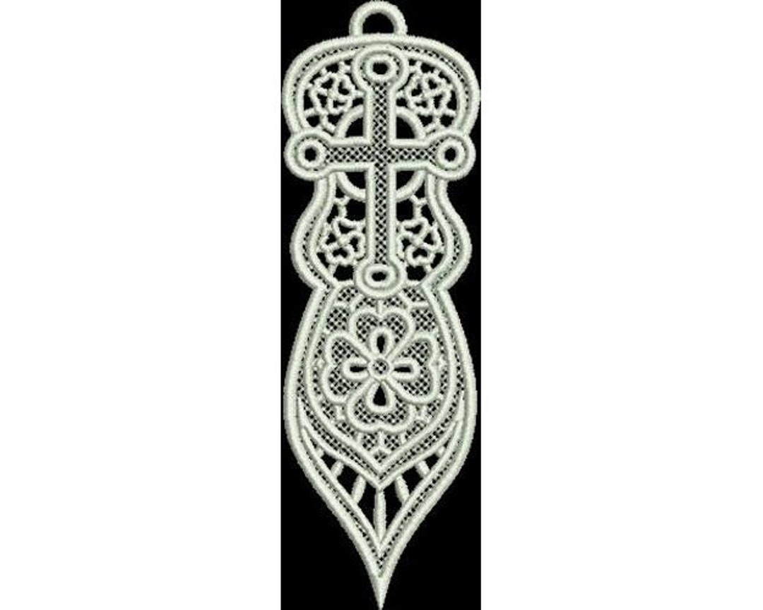 FSL Wedding Bookmark - Machine Embroidery Design, Freestanding Lace ...