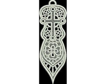 FSL Holy Cross Bookmark Machine Embroidery Design, Freestanding Lace ...