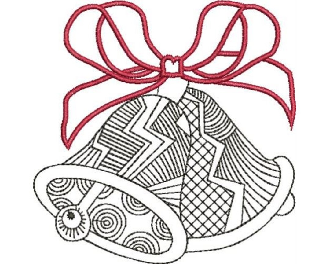 Doodle Bells - Machine Embroidery Design, Bells Are Ringing Christmas ...