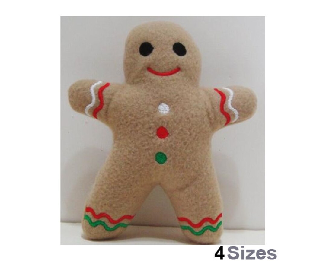 ITH Gingerbread Man Softie - Machine Embroidery Design - 4 Sizes, in ...
