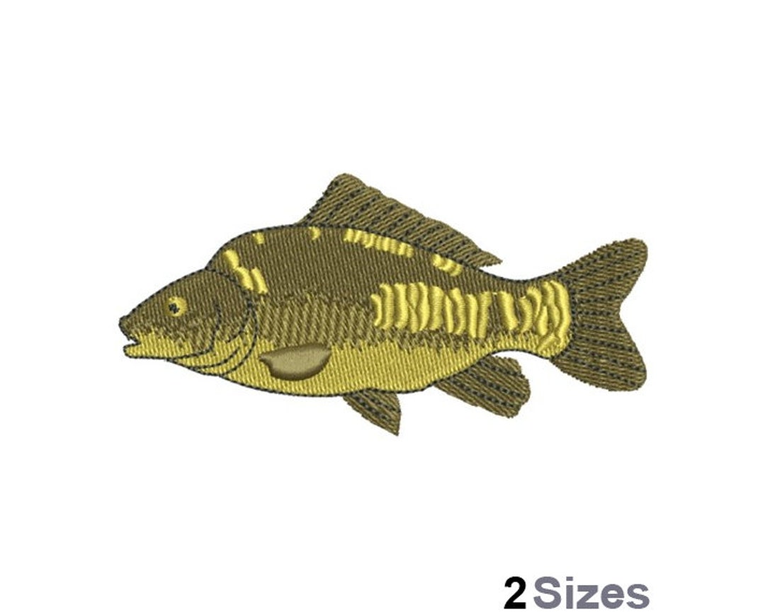 Mirror Carp - Machine Embroidery Design - 2 Sizes, Carp Embroidery ...
