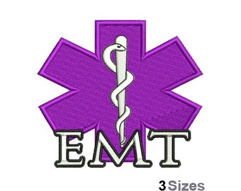 Star of Life Machine Embroidery Design 3 Sizes, EMS Paramedic Symbol ...