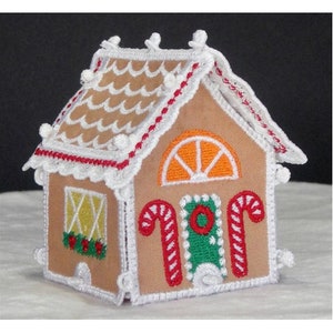 Miniature Gingerbread House - Machine Embroidery Project Design, in the ...