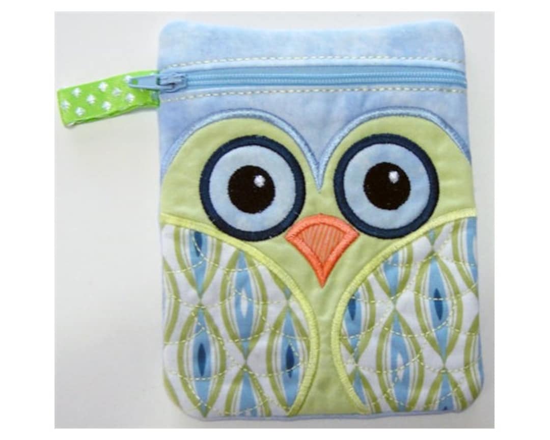 ITH Zippered Owl Bag - Machine Embroidery Project Design, in the Hoop ...