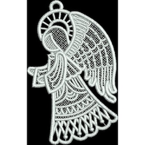 FSL Angel Ornament - Machine Embroidery Design, Christmas Angel ...
