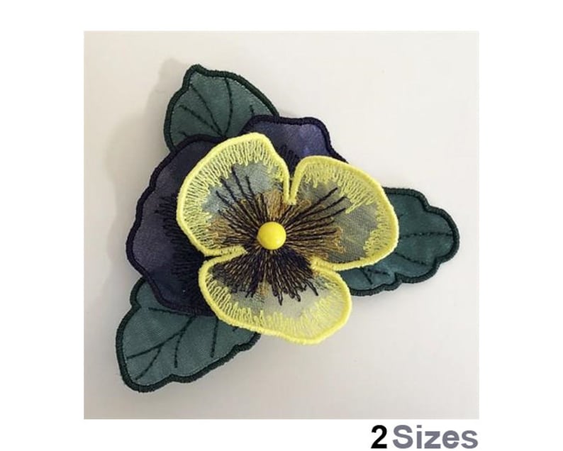 3D Organza Pansy - Machine Embroidery Design - 2 Sizes - Etsy