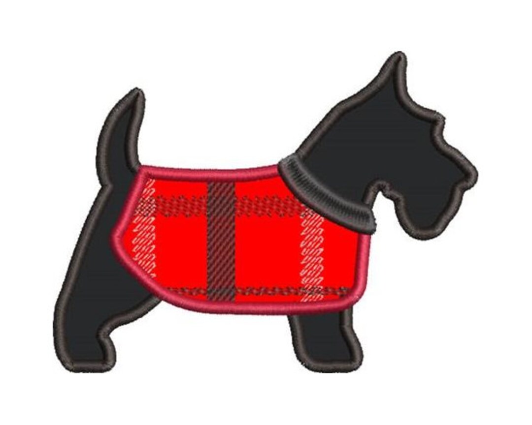 Scottie Applique - Machine Embroidery Design, Scottish Terrier Applique ...