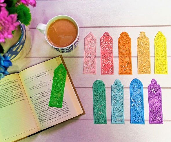FSL Butterflies Bookmark - Machine Embroidery Design, Freestanding Lace ...