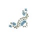 Daisy Corner - Machine Embroidery Design, Blue Daisies Embroidery ...