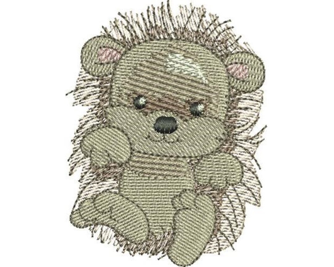 Baby Hedgehog Machine Embroidery Design, Sitting Porcupine Embroidery ...