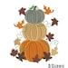 Autumn Pumpkins - Machine Embroidery Design - 3 Sizes, Fall Leaves ...