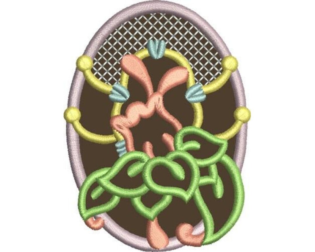 Chocolate Easter Egg Machine Embroidery Design, Decorated Easter Egg ...