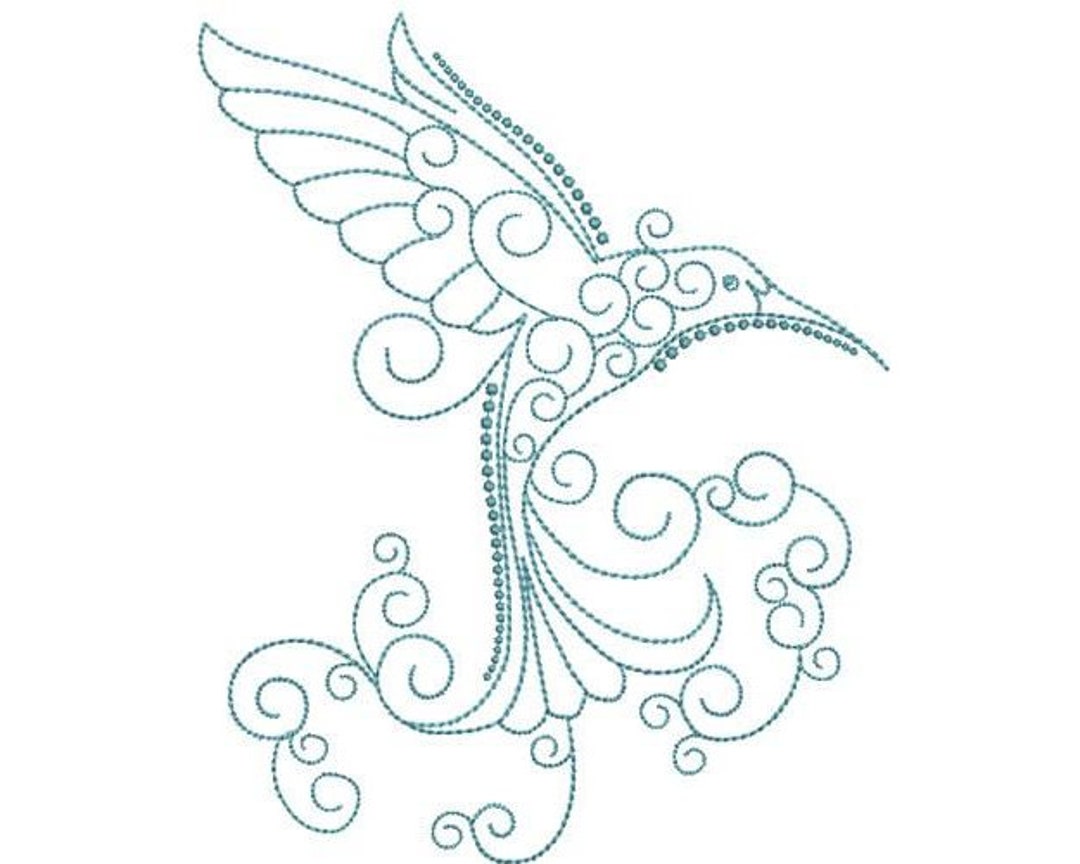 Magnificent Hummingbird - Machine Embroidery Design, Hummingbird Table ...