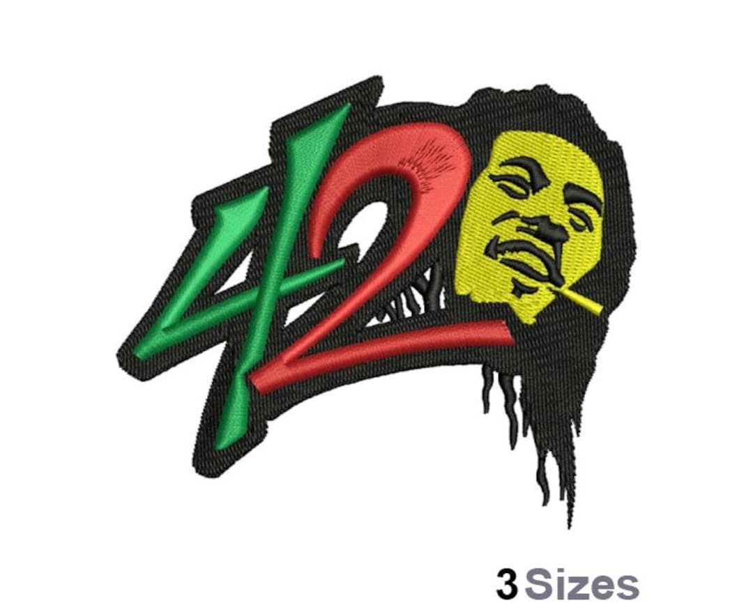 Bob Marley 420 Machine Embroidery Design 3 Sizes - Etsy