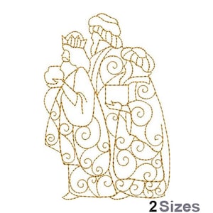 Three Wise Men With Gifts Machine Embroidery Design 2 Sizes, Biblical ...