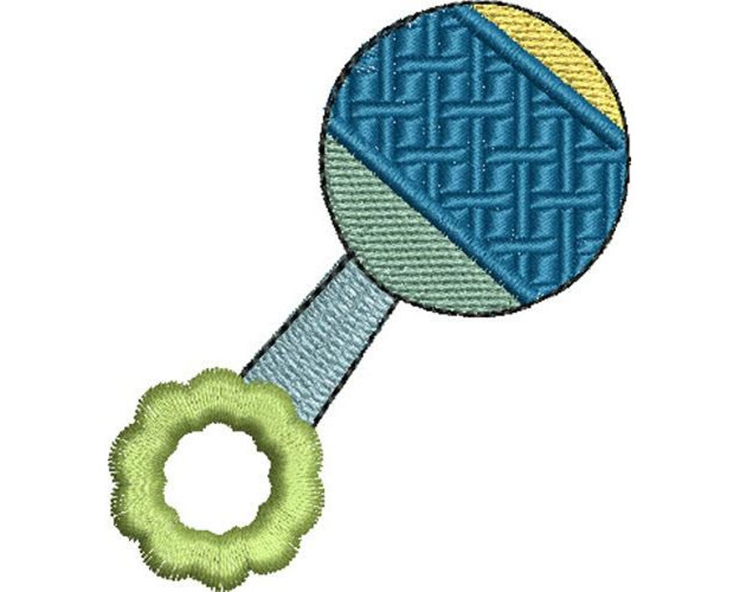 Baby Boy Rattle - Machine Embroidery Design, Rattle Toy Embroidery ...