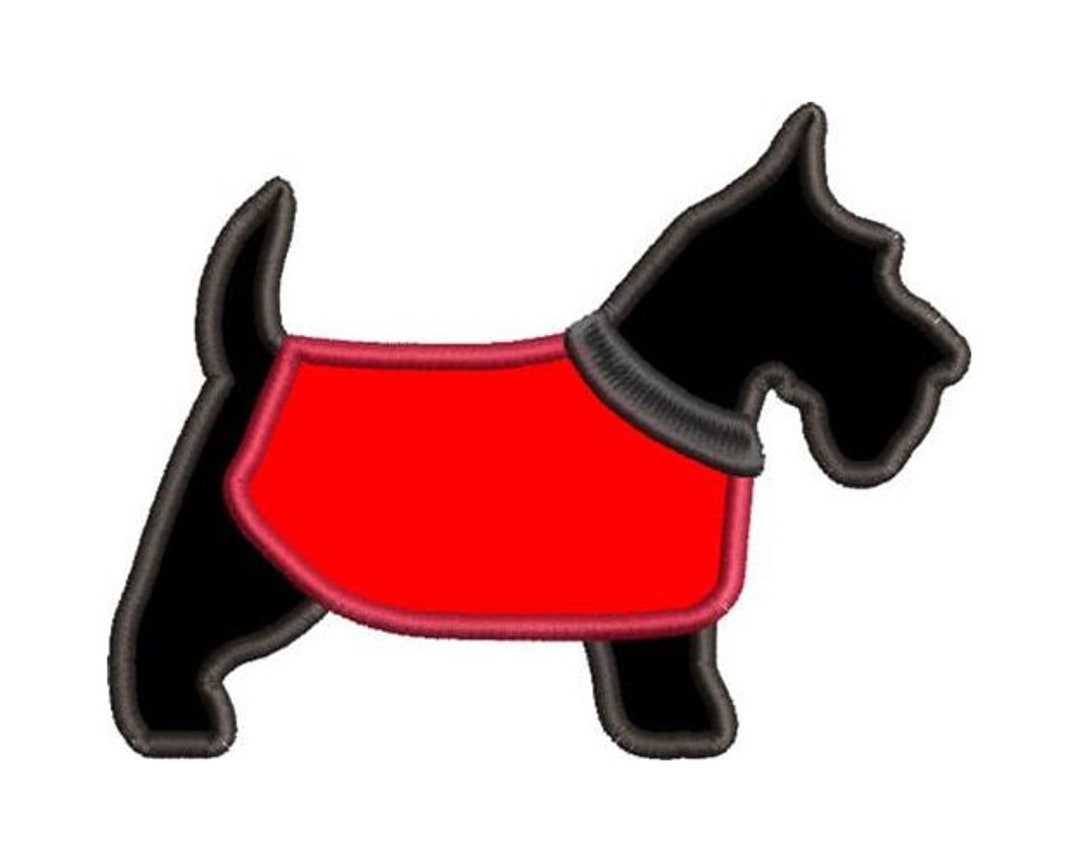 Scottie Applique - Machine Embroidery Design, Scottish Terrier Applique ...