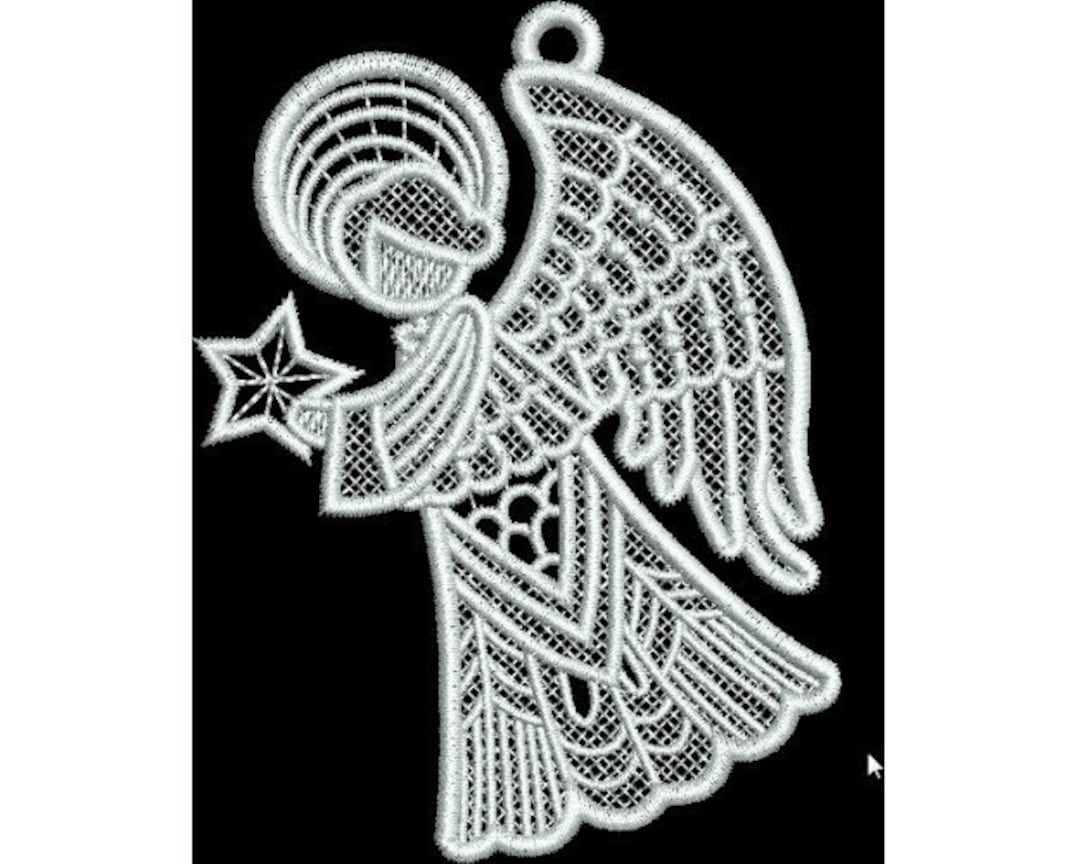FSL Angel With Star - Machine Embroidery Design, Christmas Angel ...