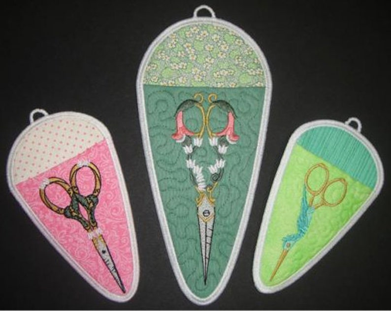 ITH Victorian Scissors Case for 9” Shears - Machine Embroidery Project ...