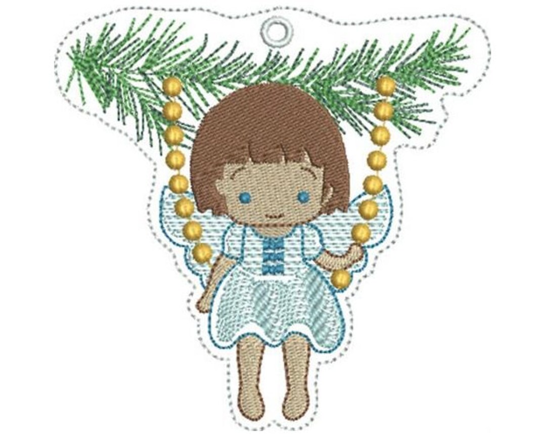 ITH Angel Swinging Felt Ornament Machine Embroidery Design, in the Hoop ...