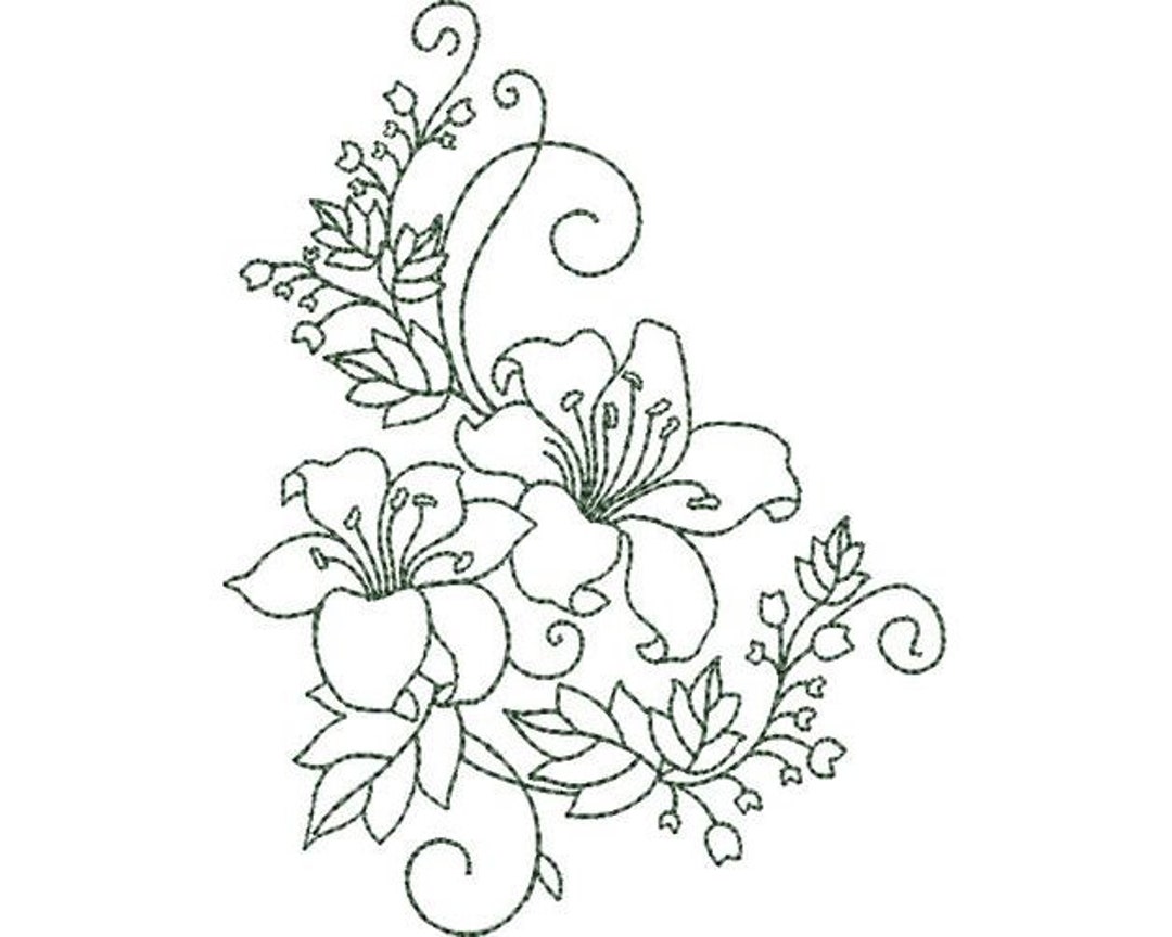 Simply Lilies - Machine Embroidery Design, Lily Flower Decor Embroidery ...