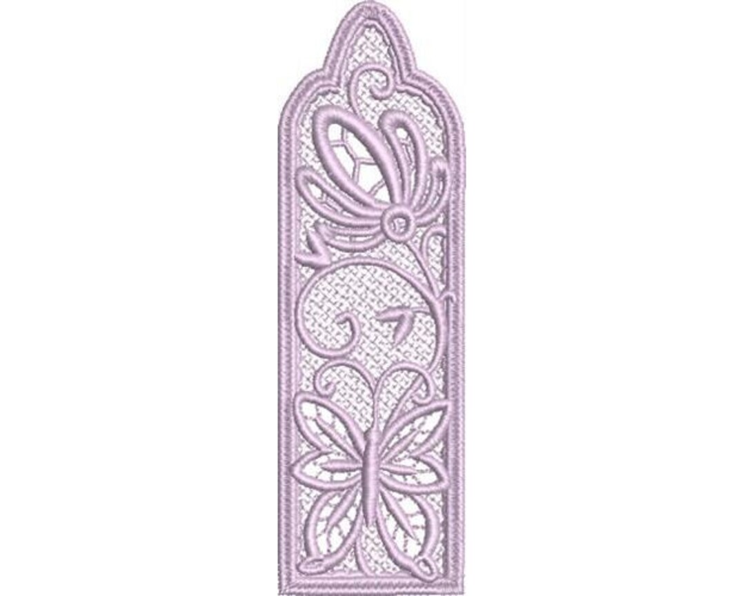 FSL Spring Floral Bookmark - Machine Embroidery Design, Freestanding ...