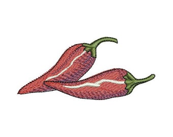 Red Chili Peppers Machine Embroidery Design, Hot Peppers Border ...