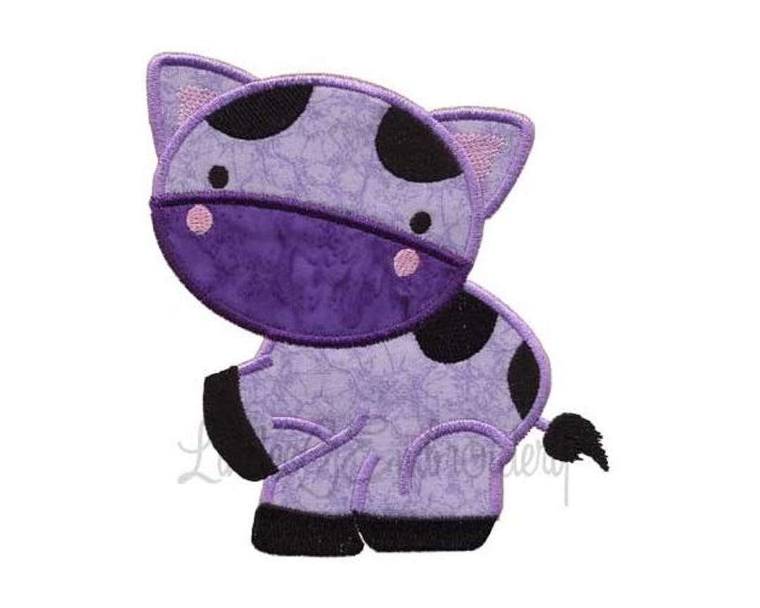 Applique Cow - Machine Embroidery Applique Design, Baby Cow Applique ...
