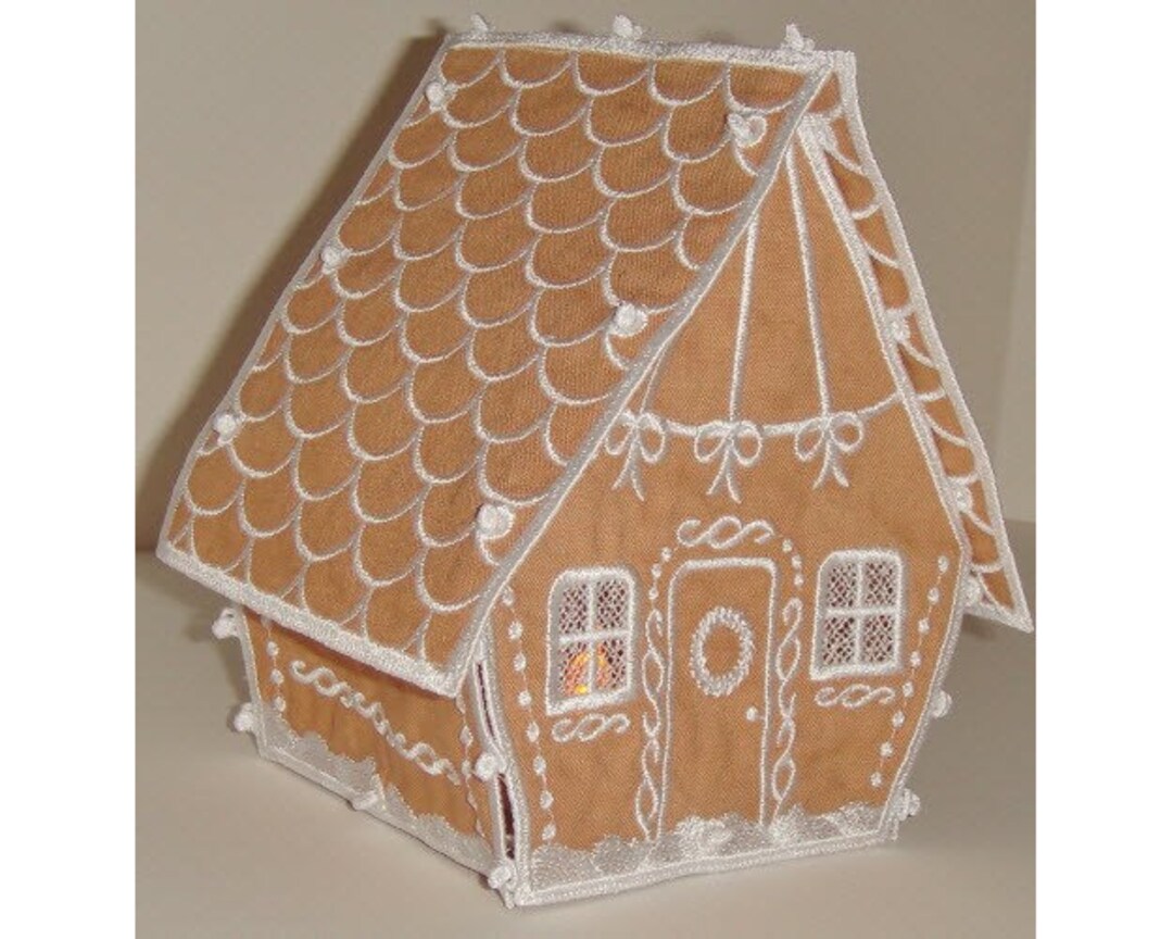Gingerbread House - Machine Embroidery Design, Freestanding Lace ...