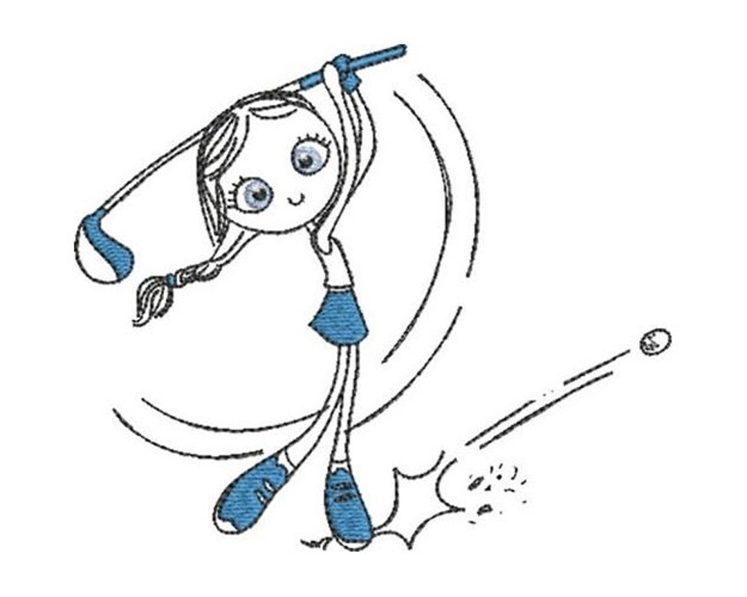 Lady Golfer - Machine Embroidery Design, Golf Player Girl Embroidery ...