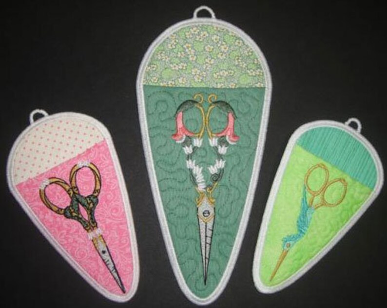 ITH Victorian Scissors Case Machine Embroidery Project - Etsy