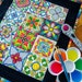 ITH Painted Tile Quilt Block - Machine Embroidery Design, in the Hoop ...