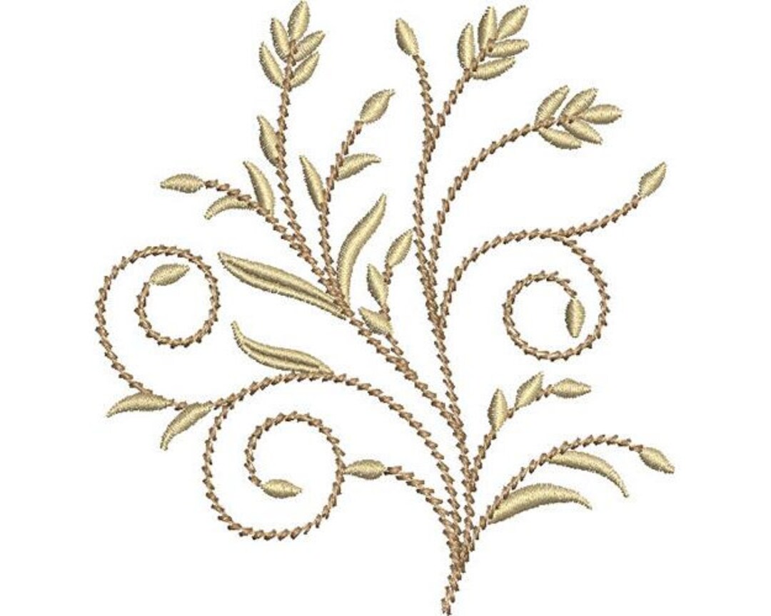 Golden Wheat Stalks - Machine Embroidery Design, Wheat Stalk Embroidery ...