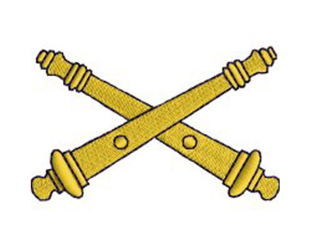 Crossed Cannons - Machine Embroidery Design, Field Artillery Embroidery ...