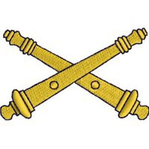 Crossed Cannons - Machine Embroidery Design, Field Artillery Embroidery Pattern, Cannons ...