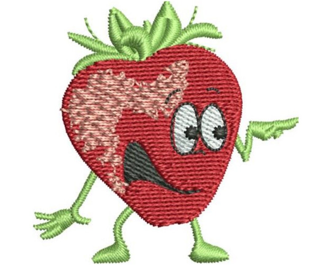 Talking Strawberry - Machine Embroidery Design, Child’s Strawberry ...