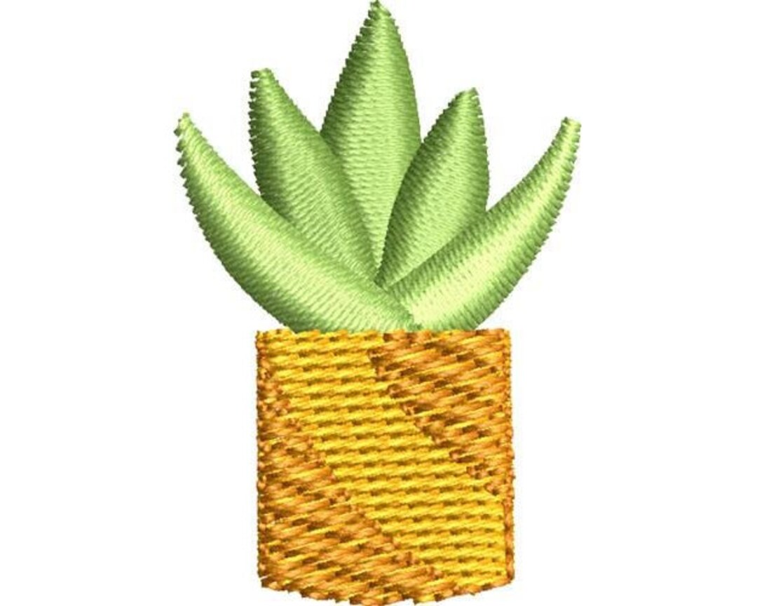 Mini Cactus - Machine Embroidery Design, Succulent Plant Embroidery ...